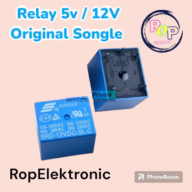 Jual Relay 5v / 12V 10A Original Songle SRD-05VDC-SL-C SRD-12VDC-SL-C 5pin T73 | Shopee Indonesia