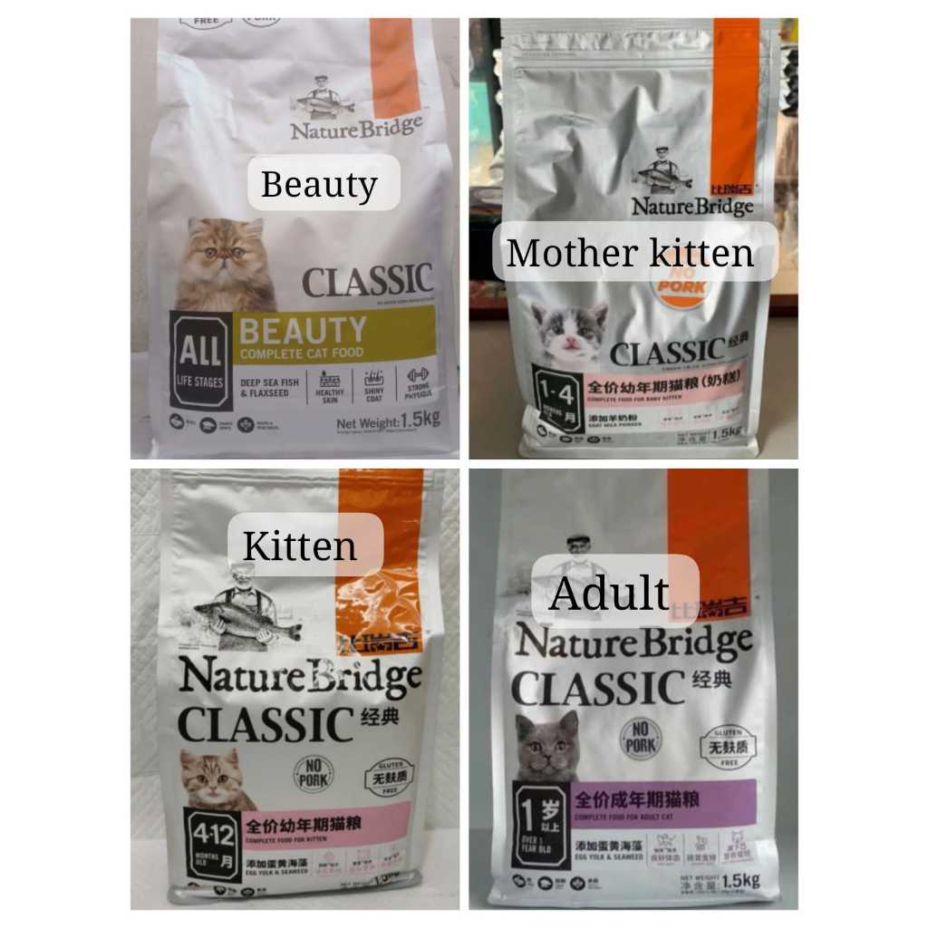 Jual NATURE BRIDGE CLASSIC 1.5 BEAUTY / nb adult 1.5kg / nb kitten 1 ...