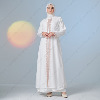 Jual Baju Gamis Abaya Putih Wanita Modern Mewah Dan Elegan Terbaru ...