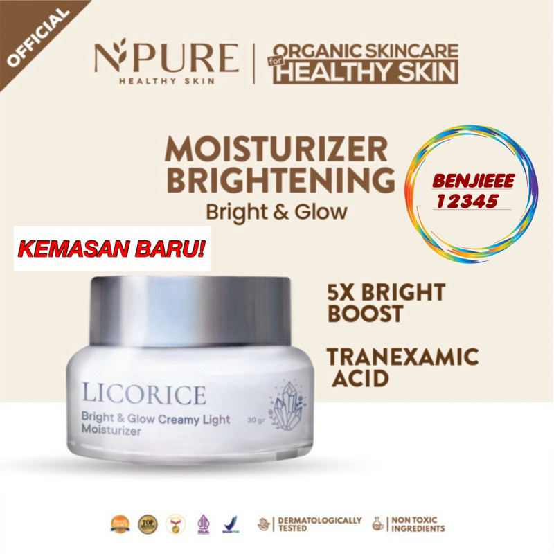 Jual NPURE Licorice moisturizer N’pure npure n pure Bright & Glow ...