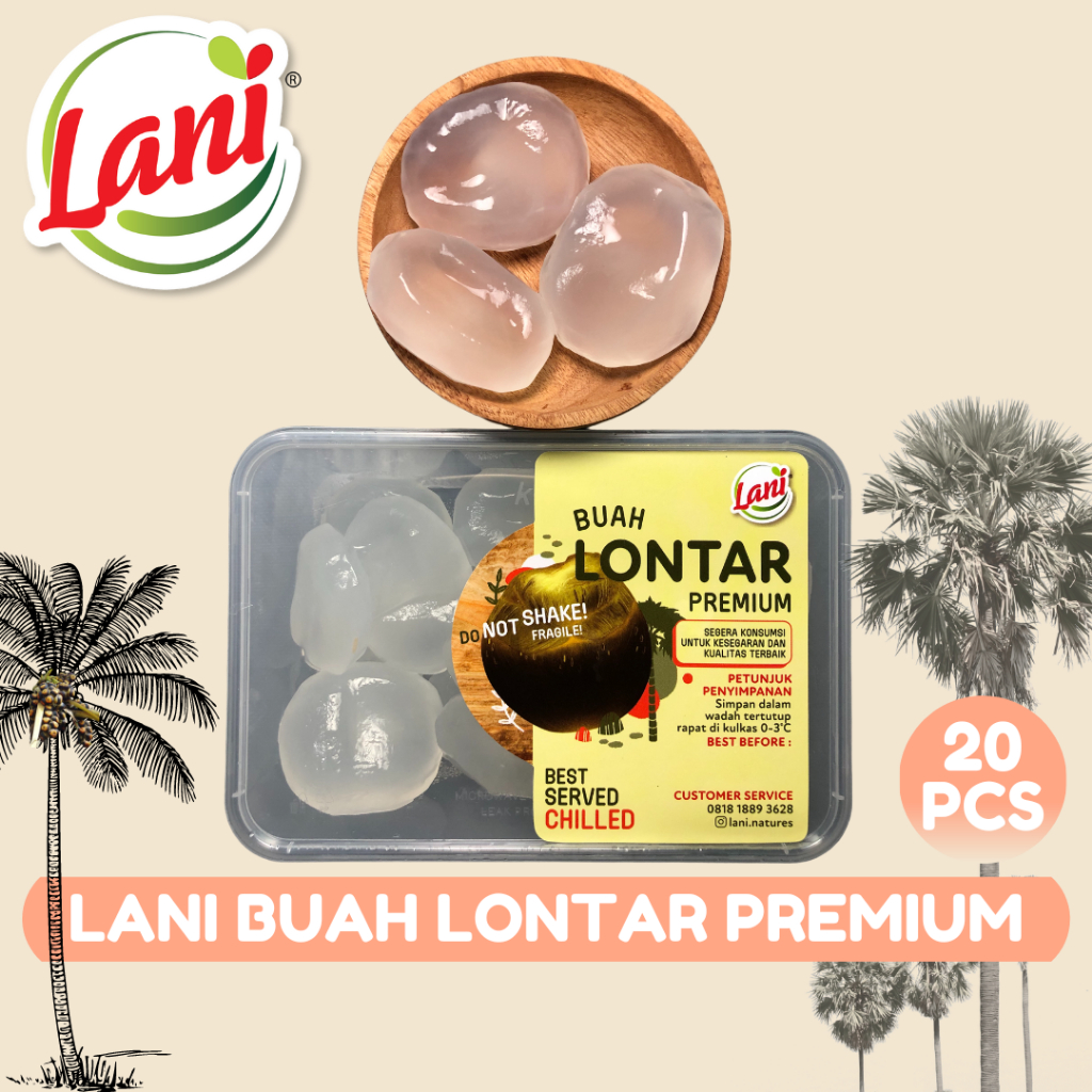 Jual LANI Buah Lontar Muda Premium Segar (isi 20 biji) | Siap Konsumsi ...