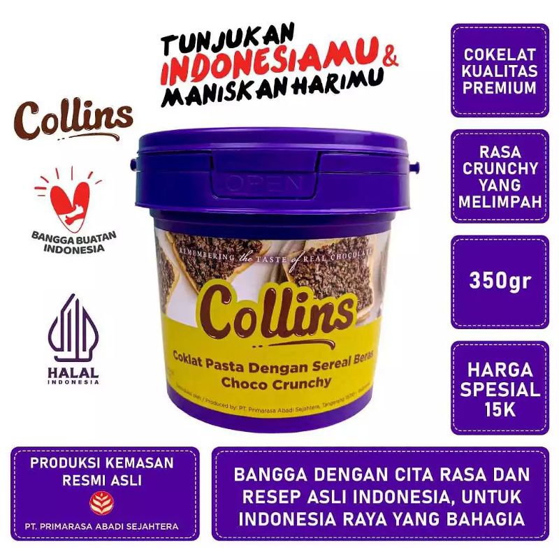 Jual Collins Choco Crunchy 350gr Coklat Viral Dengan Malt kersipi ...