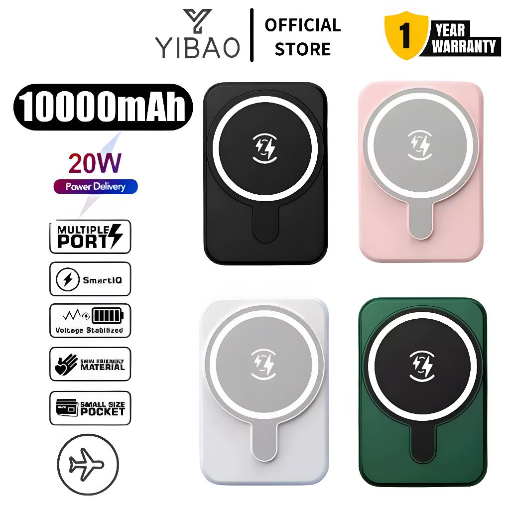 Jual YIBAO LENTIVEN Powerbank 10000 mAh Mini Fast Charging Wireless ...