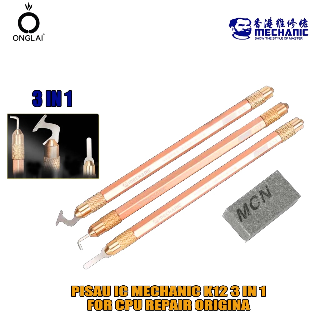 Jual PISAU IC MECHANIC K12 ( 3 IN 1 ) FOR CPU REPAIR ORIGINAL-76031 ...