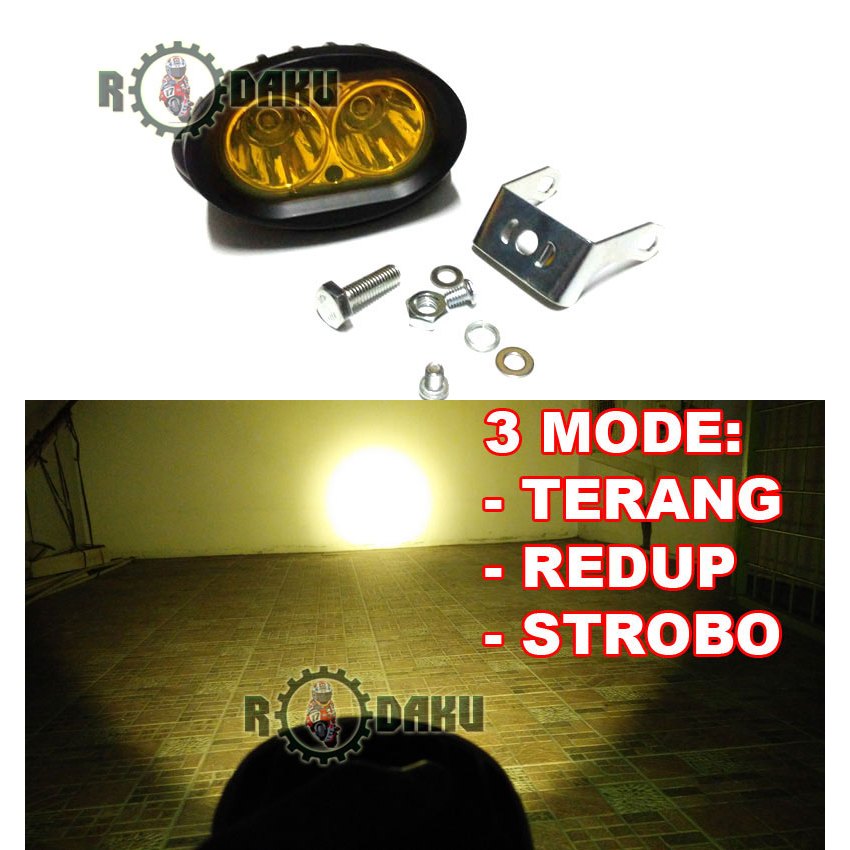 Jual Lampu LED Sorot Tembak OWL KUNING Cree 20W - 3 MODE TERANG, REDUP ...