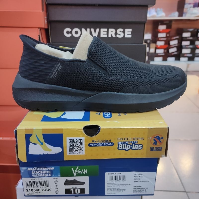 Jual SEPATU SLIP ON SKECHERS NEVILLE - ROVELO ( 210546/BBK ) | Shopee ...