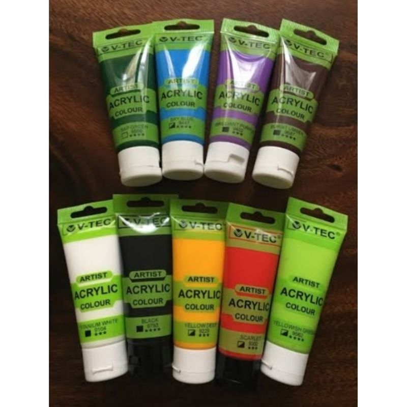 Jual V-tec Acrylic 35ml - Cat lukis akrilik vtec 35ml - cat akrilik ...