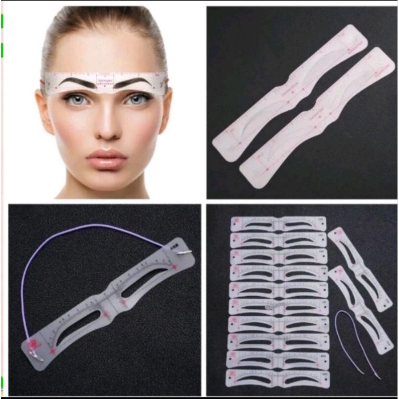 Jual Cetakan Alis 12 MODEL Dengan Tali Eyebrow Cetakan Pembentuk Alis ...