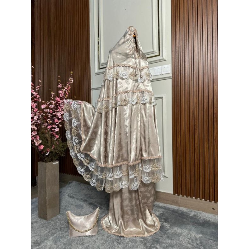 Jual MUKENA QUEEN SAFA ARMANY DEWASA mix renda tuleu | Shopee Indonesia