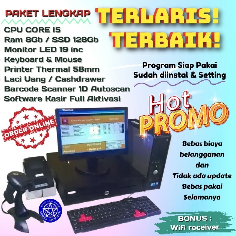 Jual Paket mesin kasir komputer pc lengkap untuk toko retail grosir ...