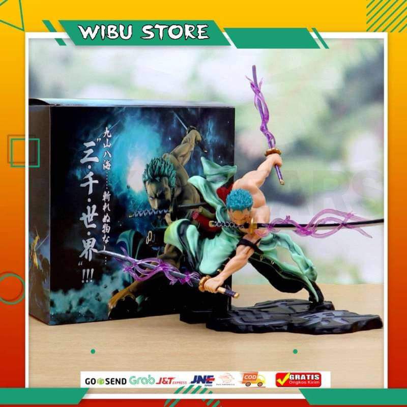 Jual Action Figure Roronoa Zoro Santoryu Onigiri One Piece | Shopee ...