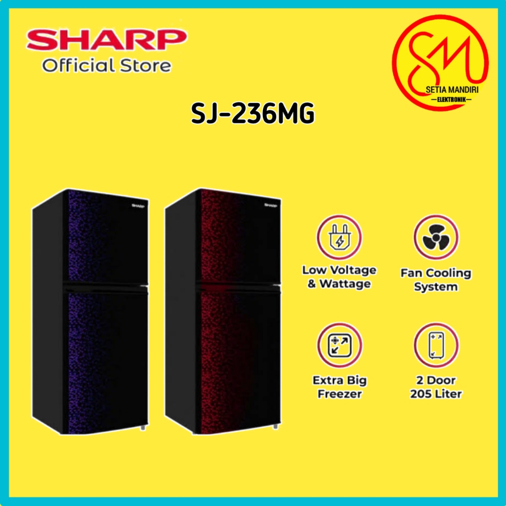 Jual KULKAS SHARP SJ 236 MG LEMARI ES 2 PINTU SJ 236MG SHINE GB/GR ...