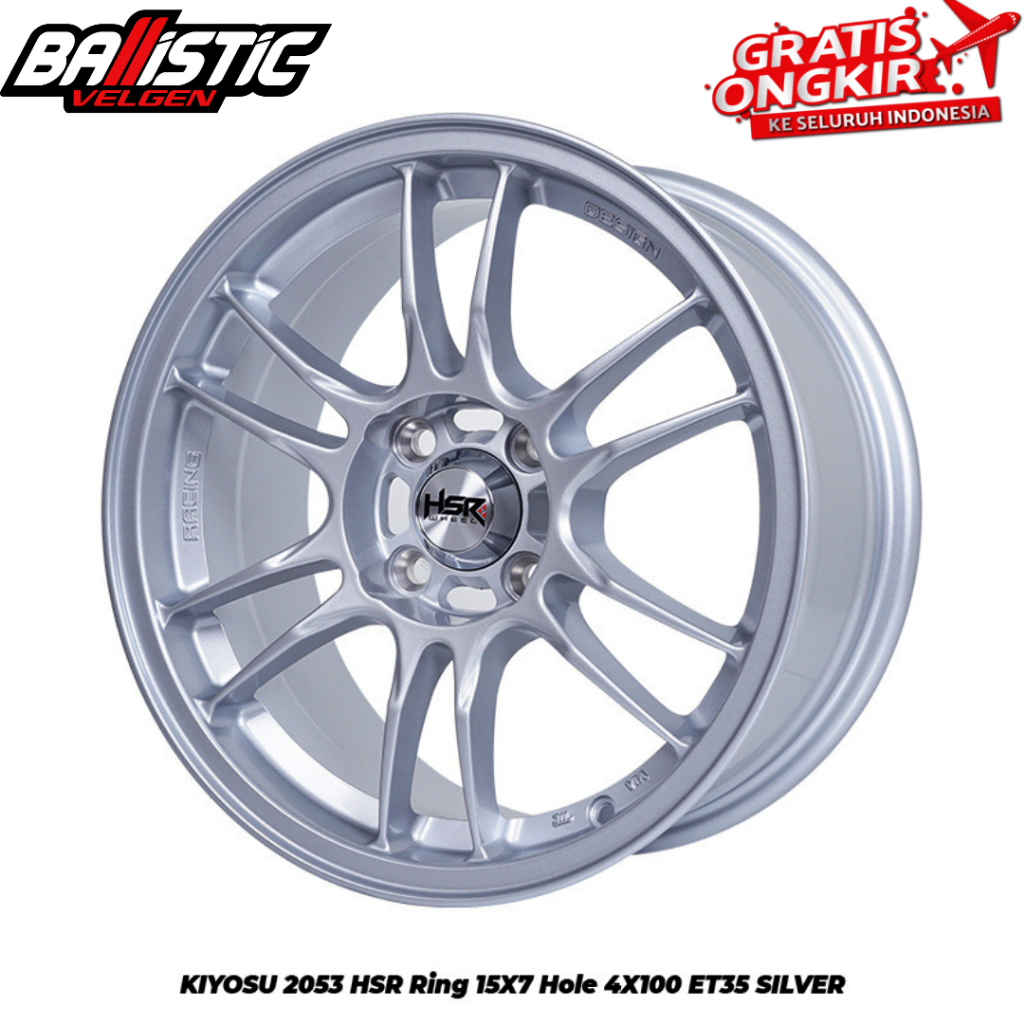 Jual Velg racing mobil datsun city vios ring 15 HSR Kiyosu R15 lebar 7 warna silver | Shopee ...