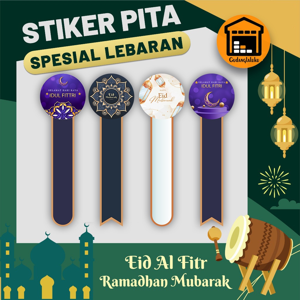 Jual Stiker Custom Segel Botol Bentuk Pita | Stiker Toples Kue Kering ...