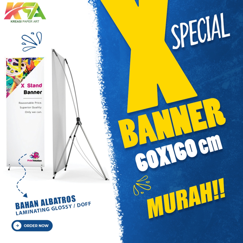 Jual X BANNER ukuran 60x160 Bahan Albatros | Shopee Indonesia