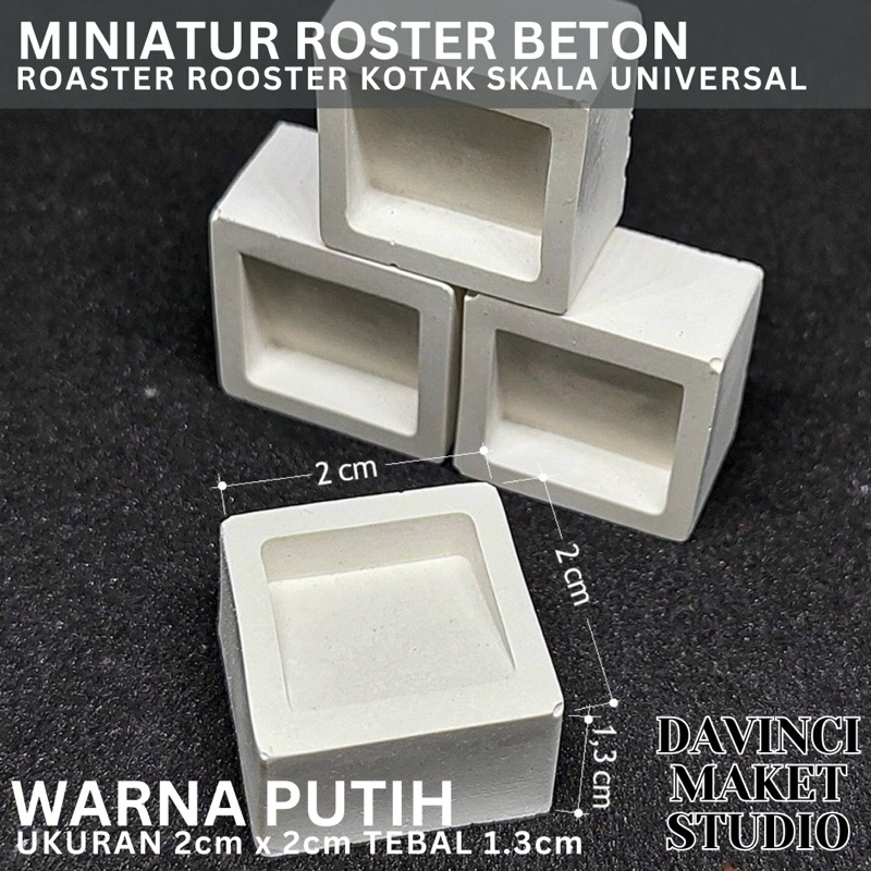 Jual Miniatur Roster Persegi Putih Kecil Skala 40 50 60 64 Roaster ...