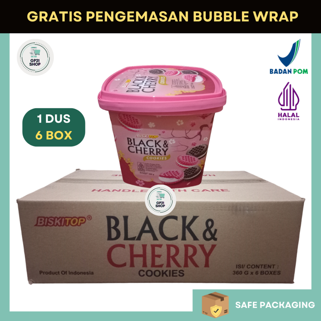 Jual Biskitop Black Cherry Cookies Ember/Timba/Handle Kotak 1 Karton ...