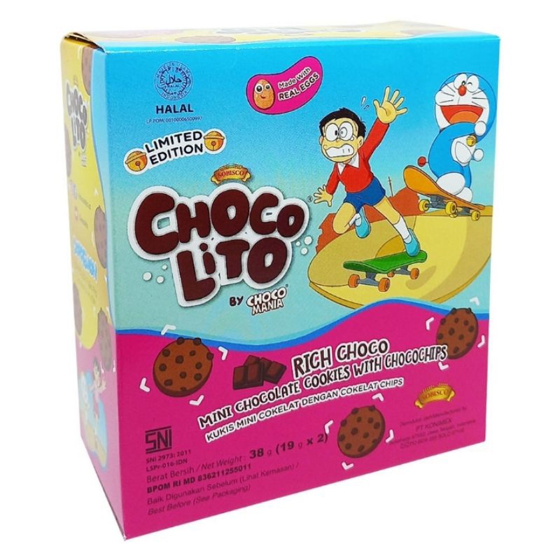 Jual CHOCOLITO Mini Cookies Chocochips Rich Choco 2 x 19 g | Shopee ...