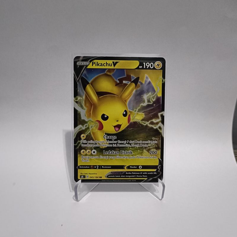 Jual Kartu Pokemon TCG Indonesia Pikachu V s8b 1 | Shopee Indonesia