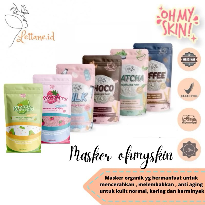 Jual Ohmyskin Masker Organik | Face Mask |Ohmyskin Masker Full size Minisize | Shopee Indonesia