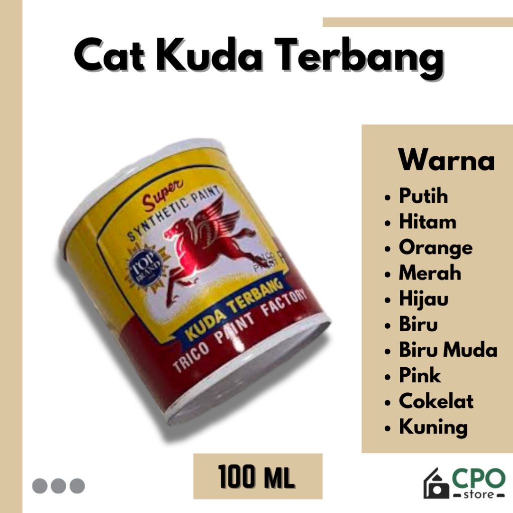 Jual Cat Kuda Terbang Ukuran 100 ml (Ready 10 Warna) | Shopee Indonesia