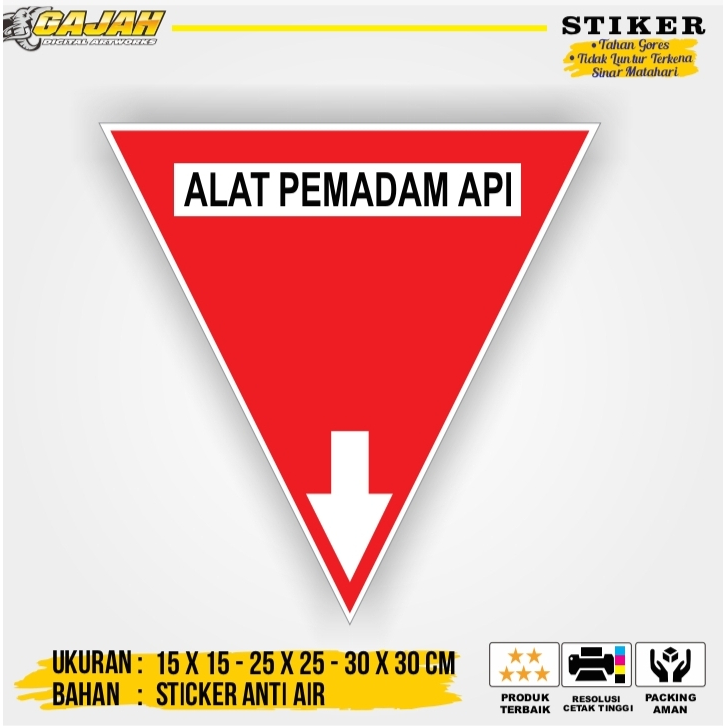 Jual Stiker Rambu K3 Petunjuk APAR Alat Pemadam Kebakaran Ringan ...