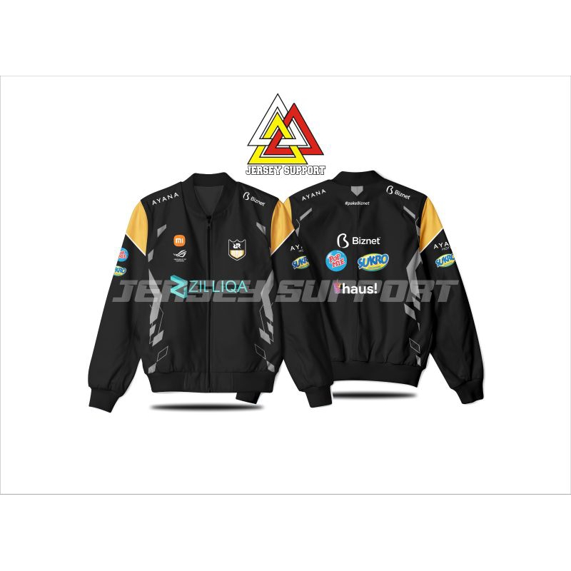 Jual Jaket Bomber Gaming RRQ MELIOR 2022 TEAM SQUAD GAME | Shopee Indonesia