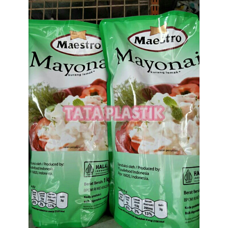 Jual MURAH!!!Maestro Mayonaise rasa original kemasan pouch 1kg | Shopee ...