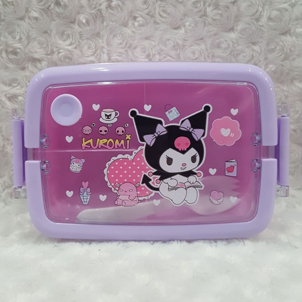 Jual Tempat Makan Yoye Sekat 3 / Tempat Makan Yoye Kecil Motif Kuromi Cinnamorol dan My Melody ...
