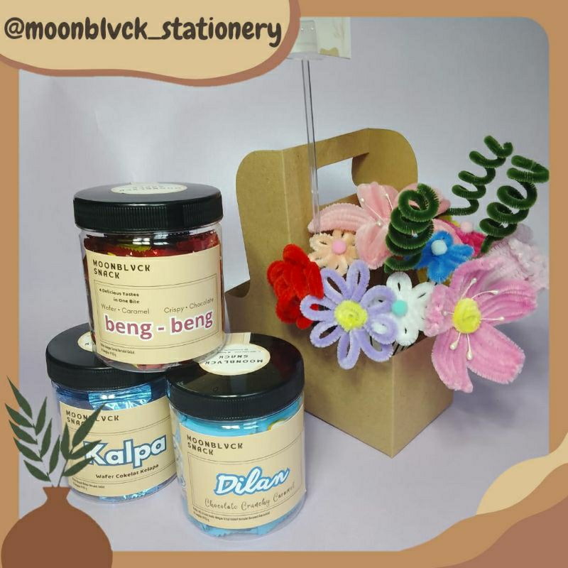 Jual Bucket Bloom Box Flower Box Pipe Cleaner Snack Buket Hadiah Kado ...