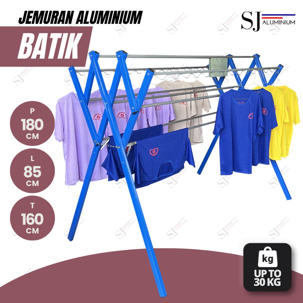 Jual [BATIK] Jemuran Baju & Pakaian Bayi / Rak Handuk Aluminium ...