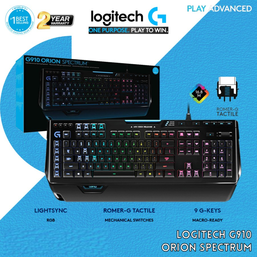 Jual Keyboard Gaming G910 Orion Spectrum RGB Mechanical Original ...