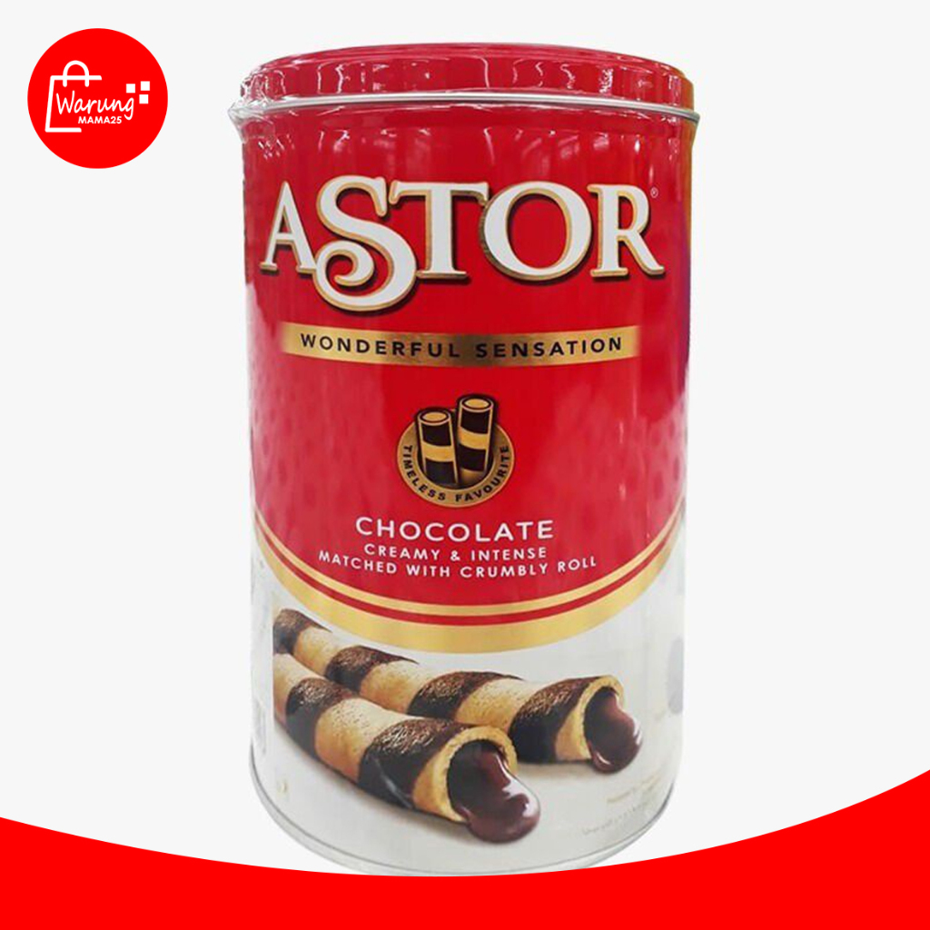 Jual Astor Waferstick Kaleng 330g/Astor Coklat/Astor Kaleng/Wafer Roll ...