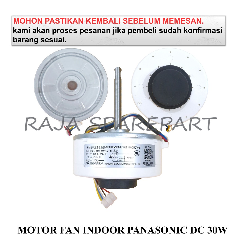Jual MFIPDC30W MOTOR FAN INDOOR/MOTOR FAN AC/MOTOR FAN INDOOR PANASONIC ...