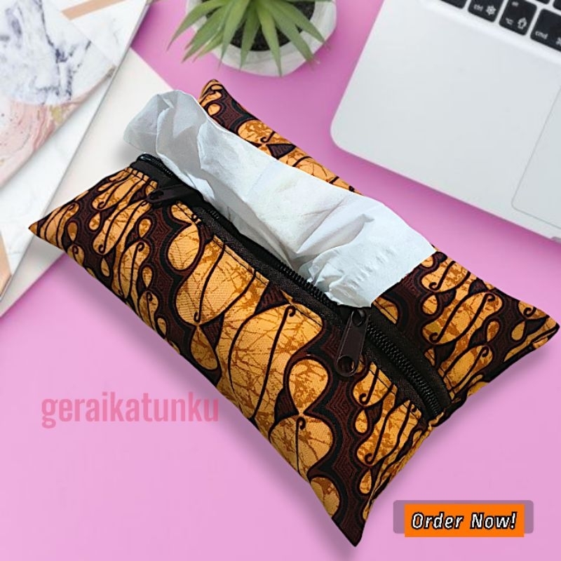 Jual TEMPAT TISU/TISSUE COVER KAIN KATUN MOTIF BATIK ETNIC UNTUK TISU ...