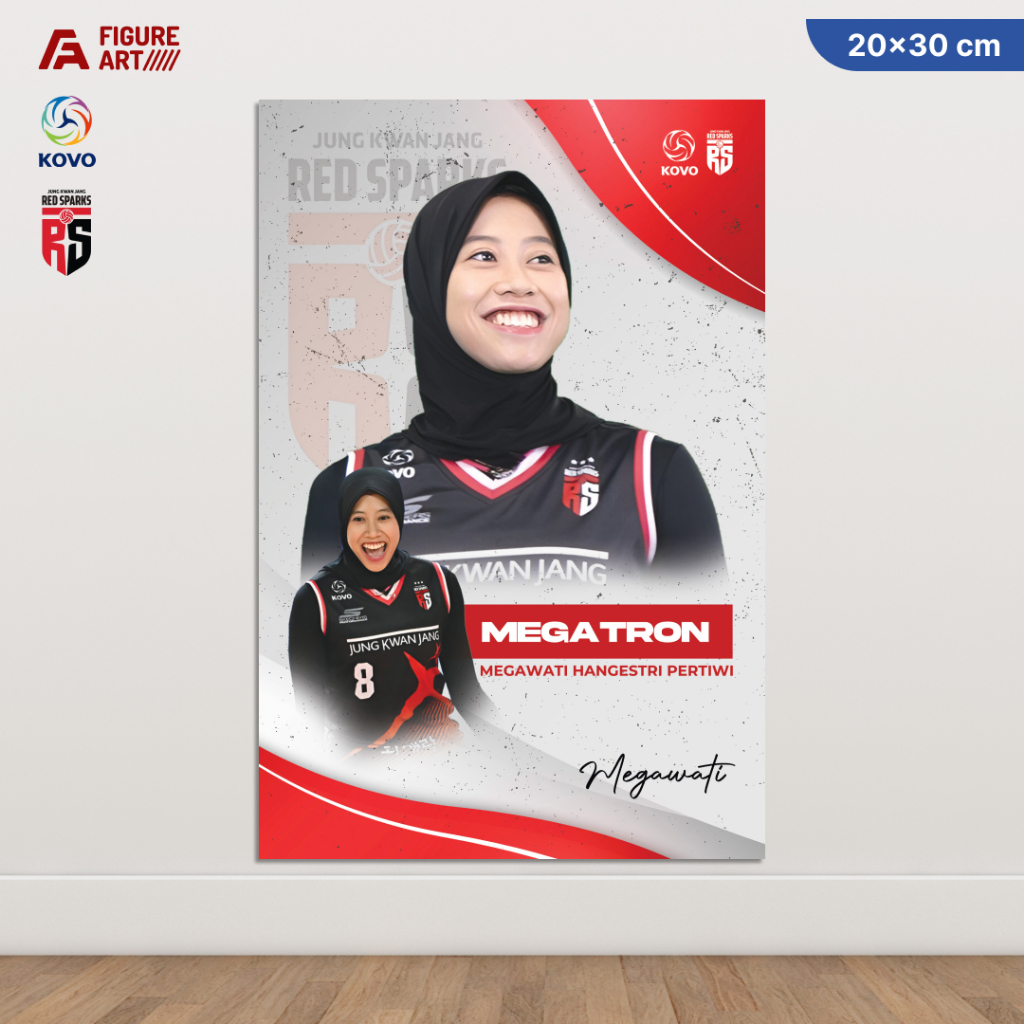 Jual Poster Kayu Megawati Hangestri Pertiwi Pemain Voli Red Sparks 2023 ...