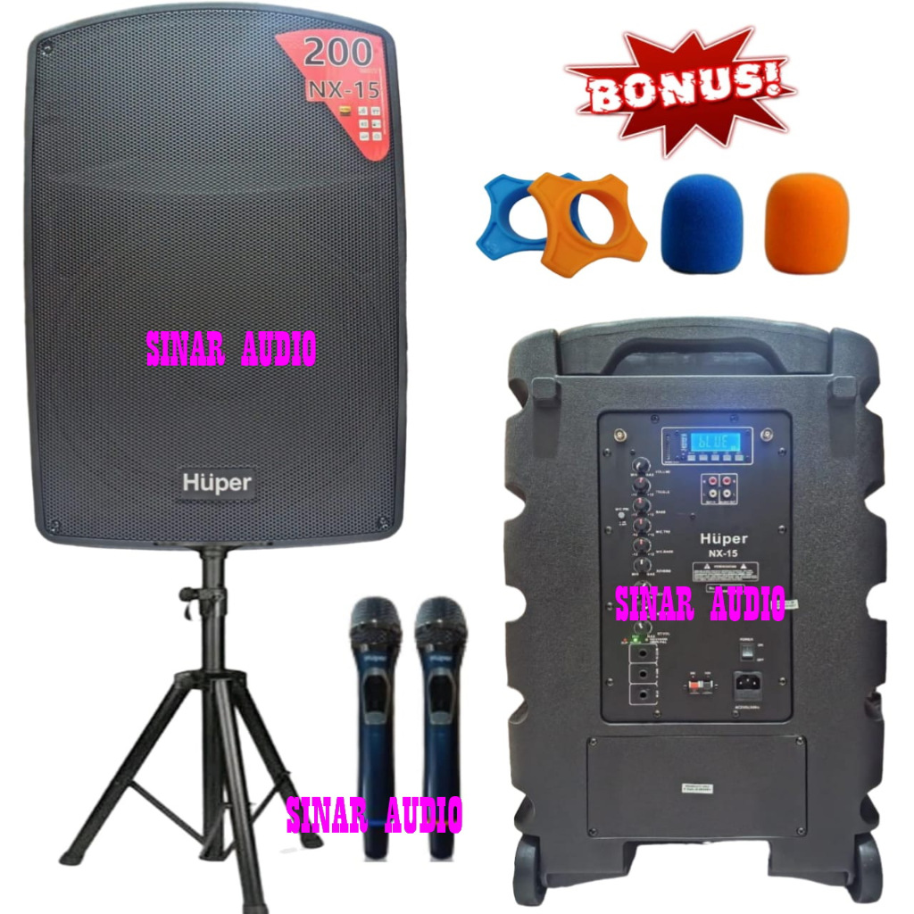 Jual Speaker Portable 15 Inch HUPER NX15 huper NX-15 Meeting Wireless ...