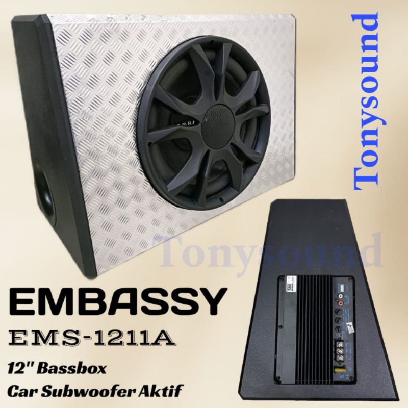 Jual Subwoofer Aktif Bassbox Embassy EMS 1211A 12 inch | Shopee Indonesia