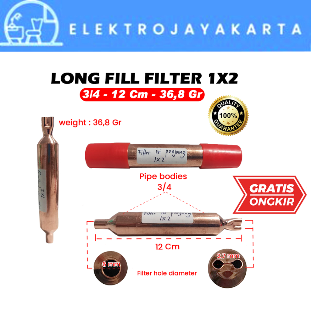 Jual Filter Isi Kulkas 1X2 Panjang (3/4 X 12 Cm) | Shopee Indonesia
