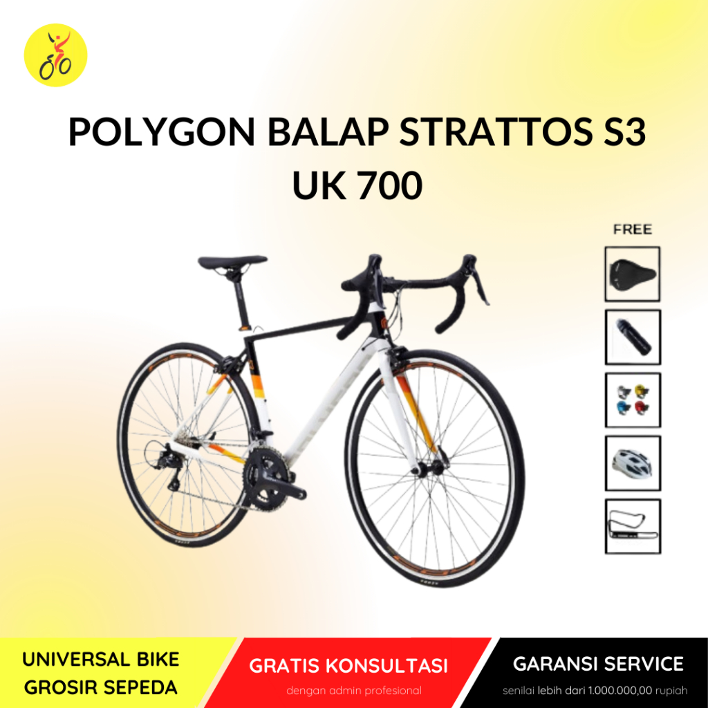 Jual Sepeda balap POLYGON 700 STRATOS S3 original bergaransi premium ...