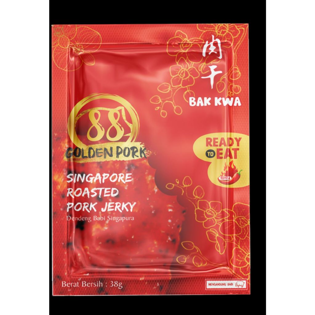 Jual Golden pork-Bak Kwa-Dendeng Babi ala Singapore Siap Makan 35g-Ori ...