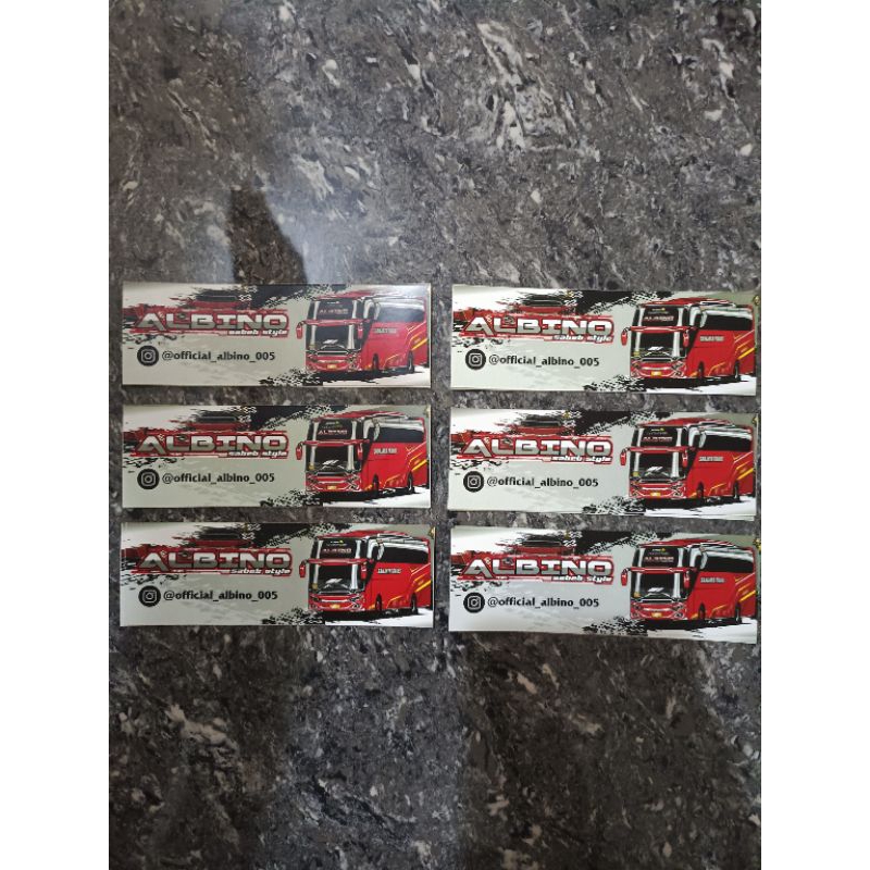 Jual stiker bus sanjaya trans ALBINO original isi 30 pcs | Shopee Indonesia