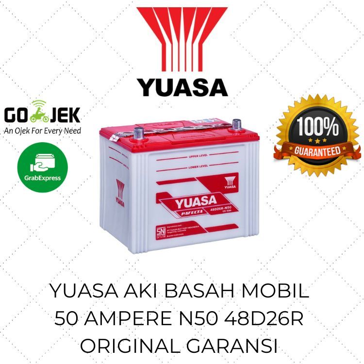 Jual YUASA PAFECTA Aki Basah Mobil NISSAN TERRANO SERENA PEUGEOT 504 505 50Ah 12V N50 48D26R ...