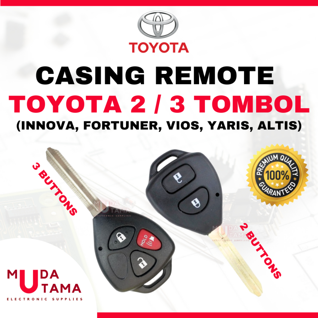 Jual Casing Remote TOYOTA INNOVA, FORTUNER, VIOS, YARIS, ALTIS - 2 ...