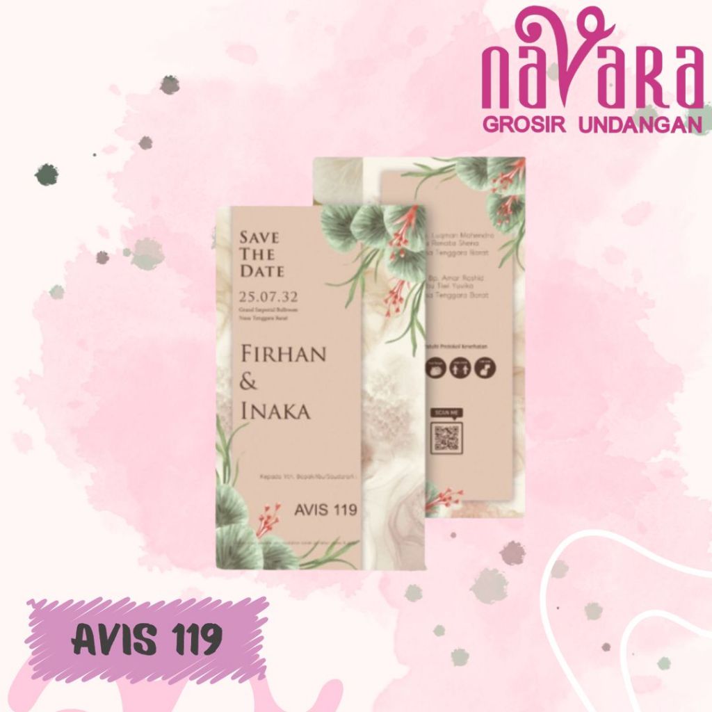 Jual Blangko undangan atau kertas undangan pernikahan merek Avis 119 ...