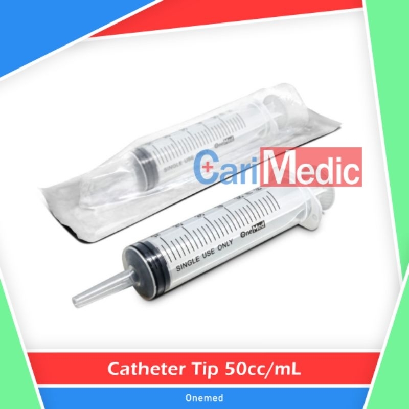 Jual Syringe 50cc Catheter Tip OneMed Feeding Spuit 50ml Lubang Tengah ...