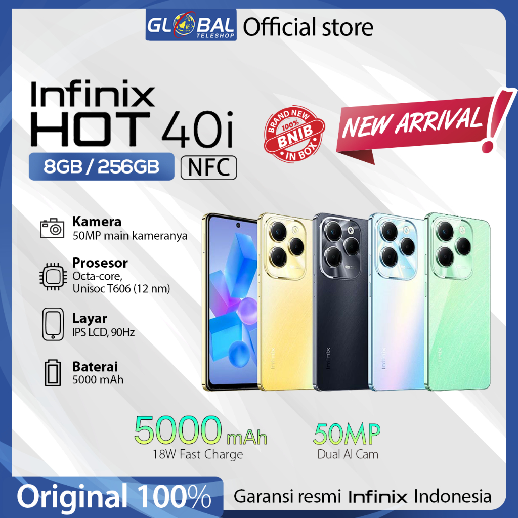 Jual Infinix Hot 40i 8/256GB Garansi Resmi | Shopee Indonesia