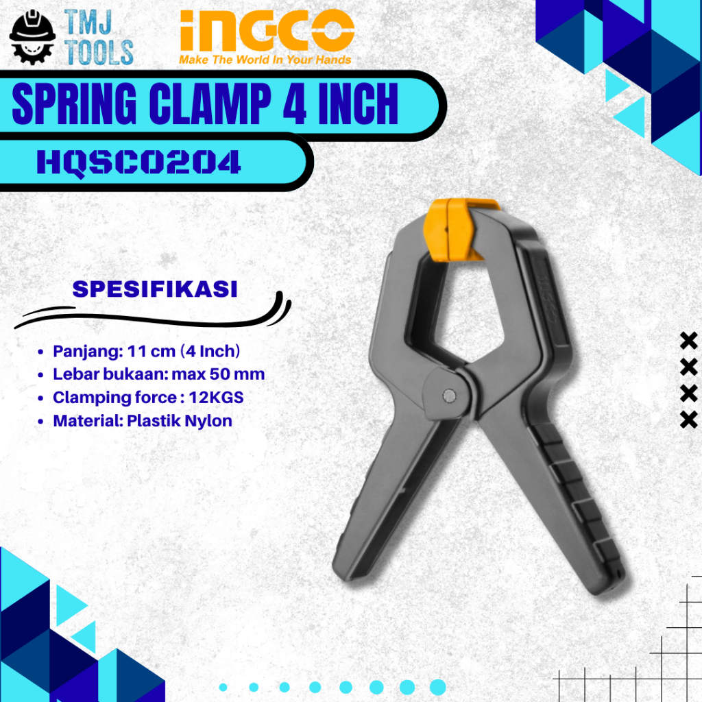 Jual INGCO Spring Clamp 4 Inch HQSC0204 Klem Penjepit Kayu 4" Alat ...