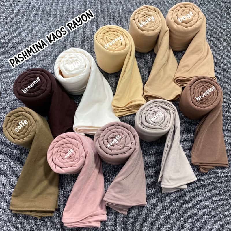 Jual PASHMINA KAOS RAYON SUPER//PASHMINA KAOS RAYON | Shopee Indonesia