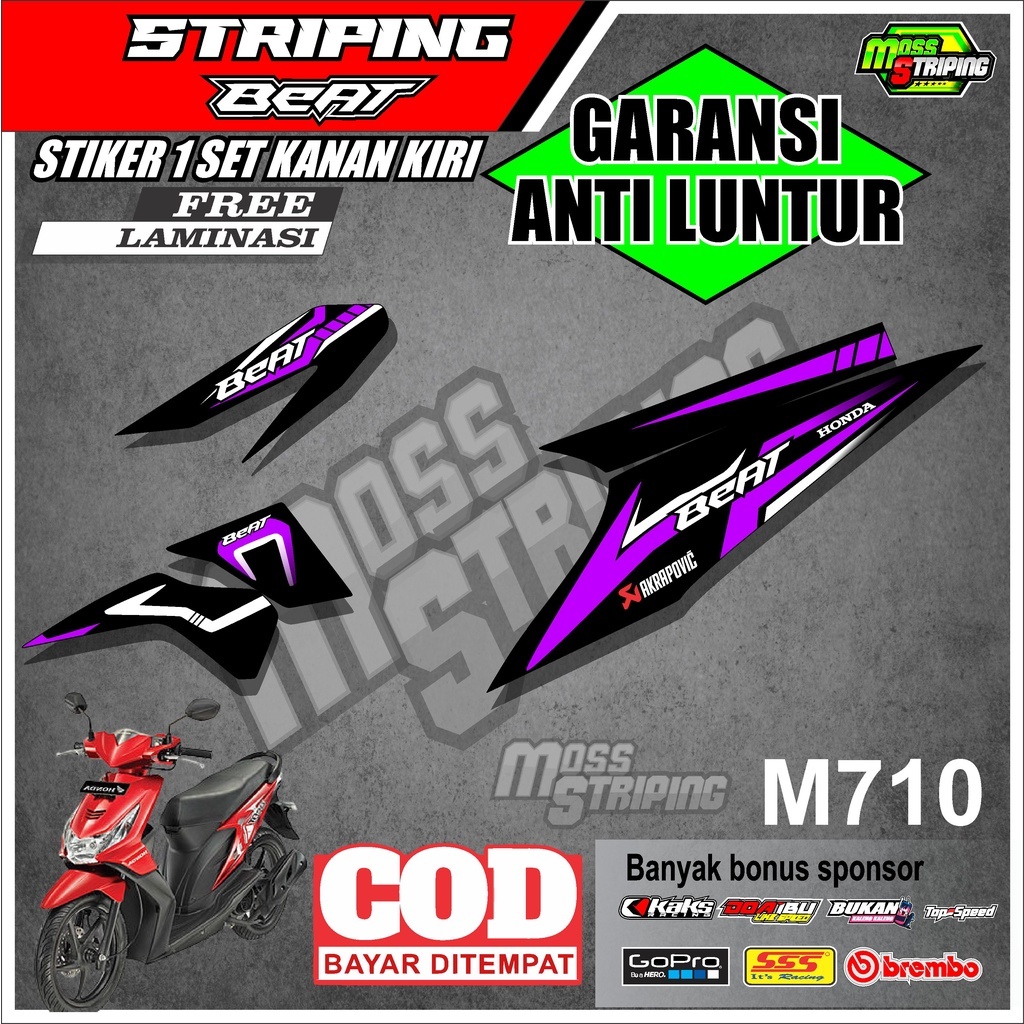 Jual STIKER SETRIPING MOTOR BEAT KARBU CARBU THN 2008 2009 2010 2011 ...